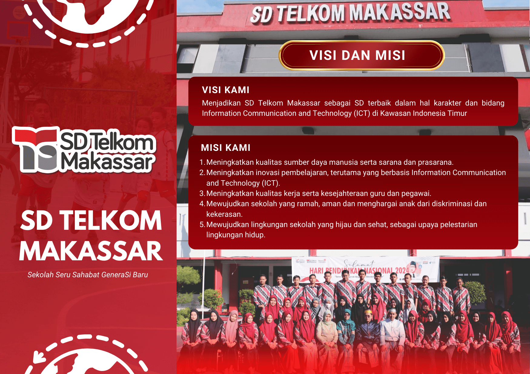 Visi dan Misi - Sekolah Sahabat Generasi Baru | SD Telkom Makassar
